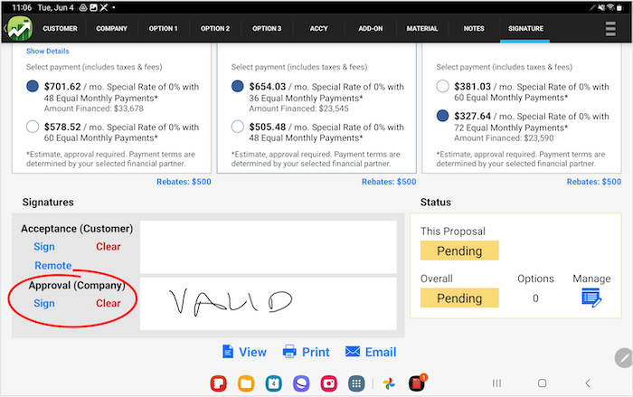 Signatures - Acceptance and Approval – Intelligent Mobile Support