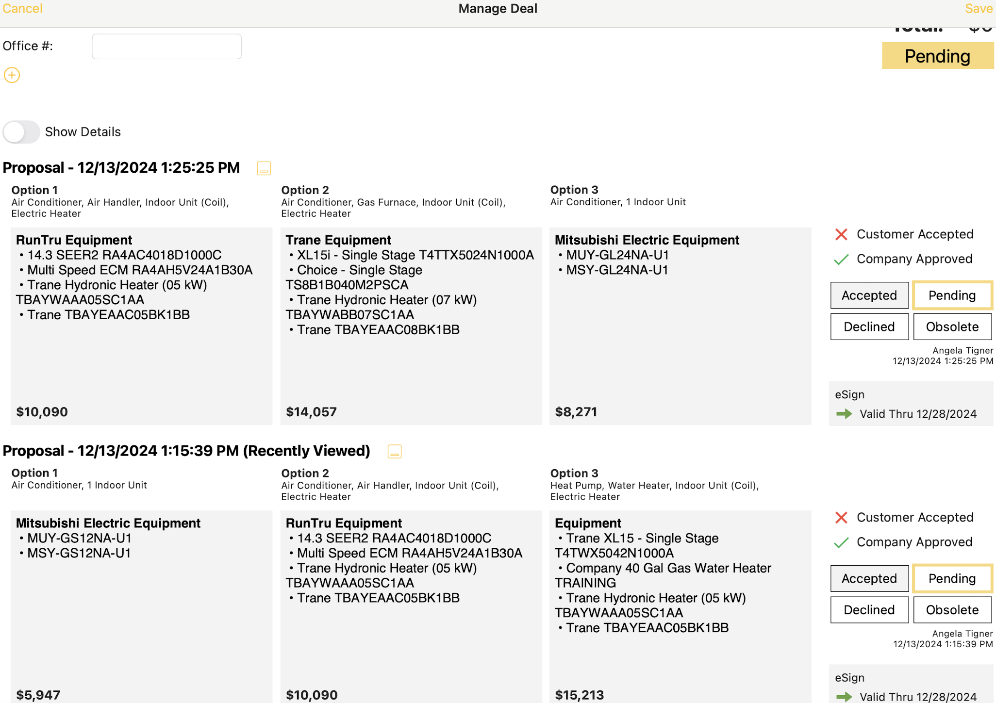How to Remove Proposals from the eSign Link – Intelligent Mobile Support